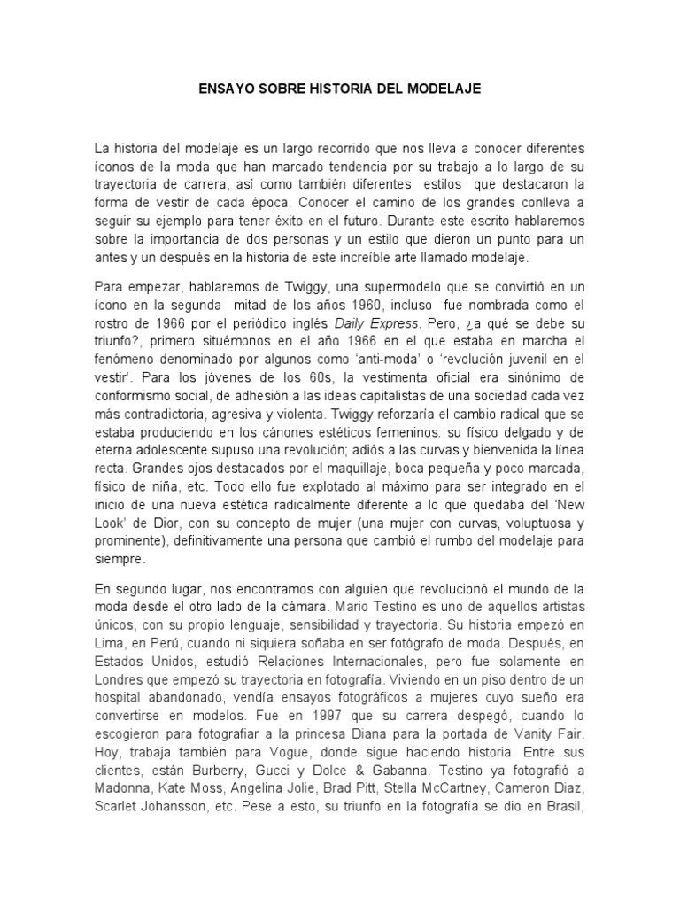 Historia del Modelaje y sus Íconos | PDF | Moda | Ropa