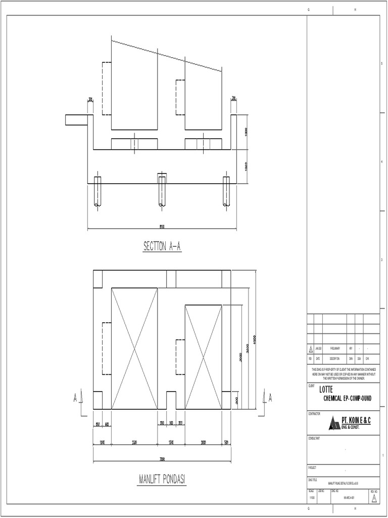 Manlift Piling Detail Drawing | PDF