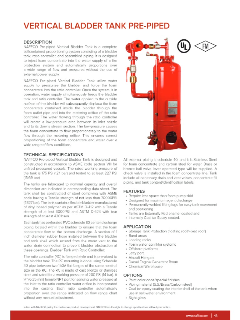 Vertical Bladder Tank Pre-Piped | PDF