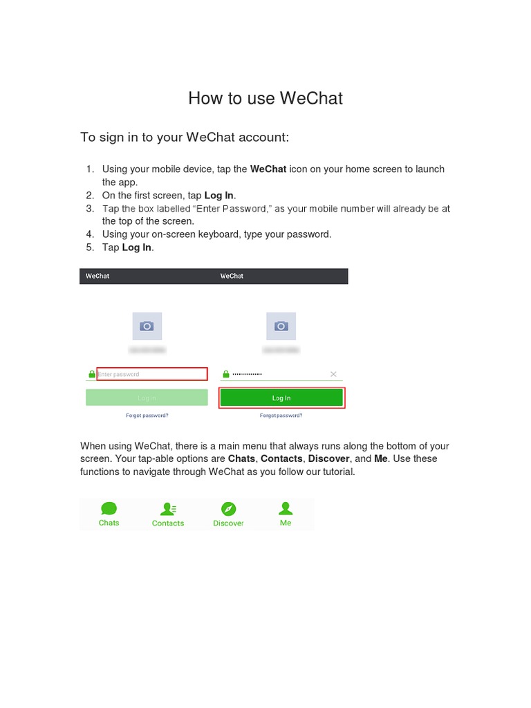 2017-10 How To Use WeChat | PDF | We Chat | Qr Code