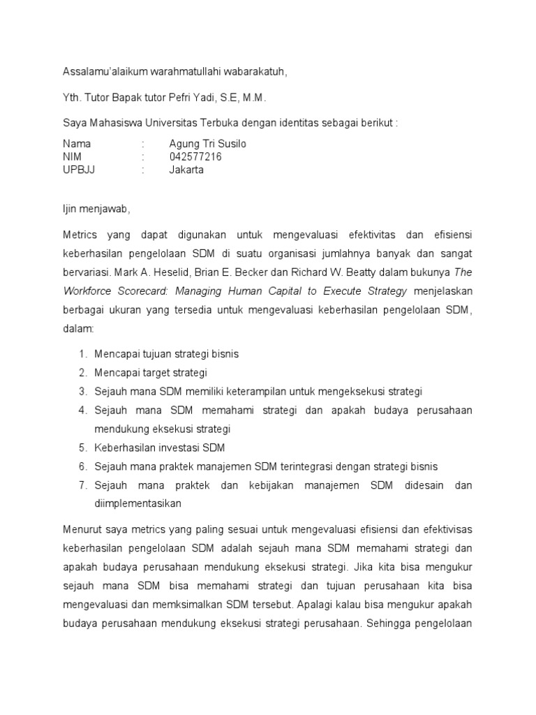 Diskusi 4 Audit SDM AgungTriSusilo | PDF