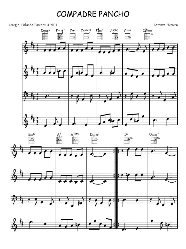 Compadre Pancho Partitura PDF | PDF