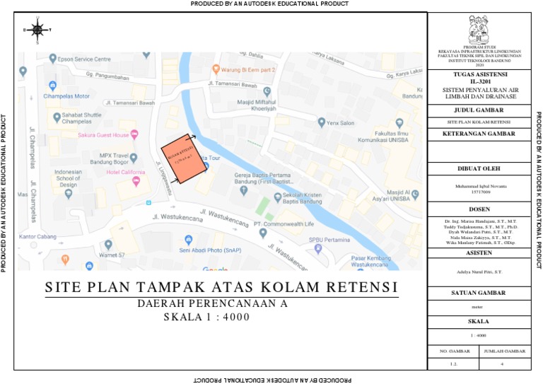 Site Plan Kolam Retensi | PDF