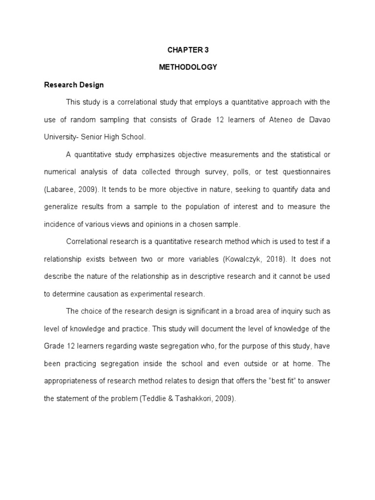 Chapter 3 - Angelis Group 3 | PDF | Quantitative Research | Survey ...