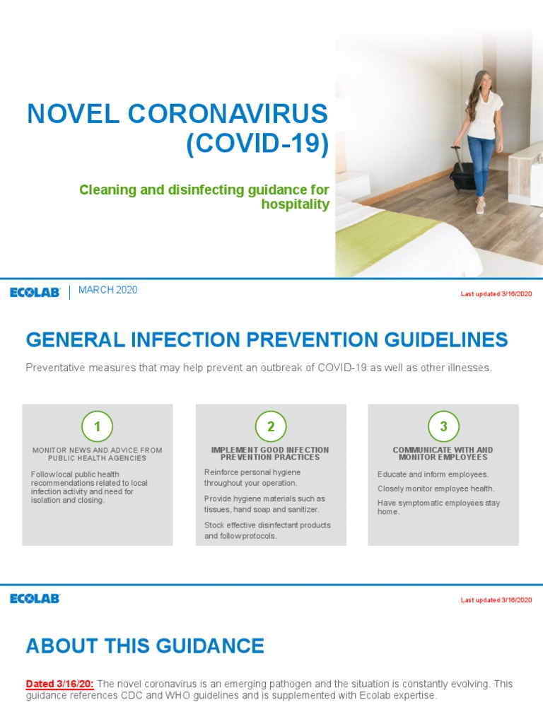 Customer Cleaning and Disinfecting Guidance Hospitality 03202020 | PDF ...