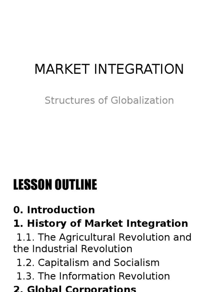 Market Integration: Structures of Globalization | PDF | Capitalism ...