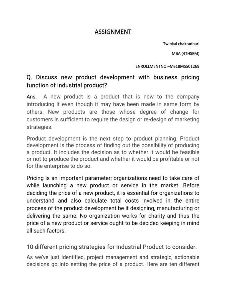 New Product Development & Pricing Strategies | PDF