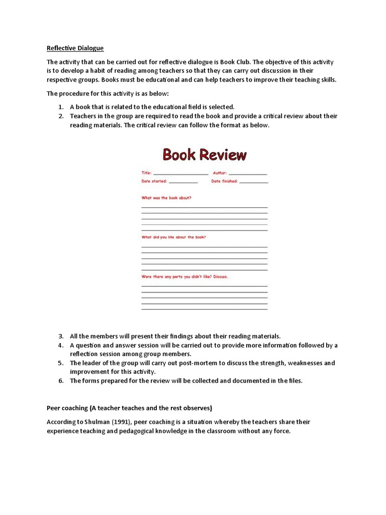 Reflective Dialogue | PDF