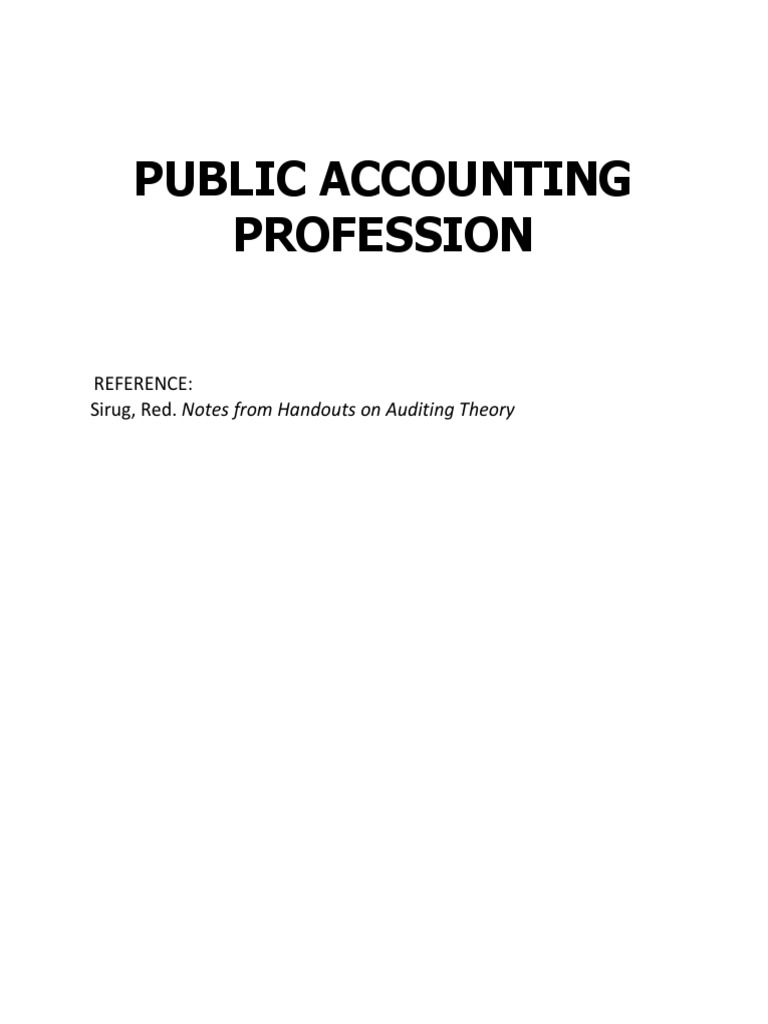 Public Accounting Profession | PDF | Certified Public Accountant ...