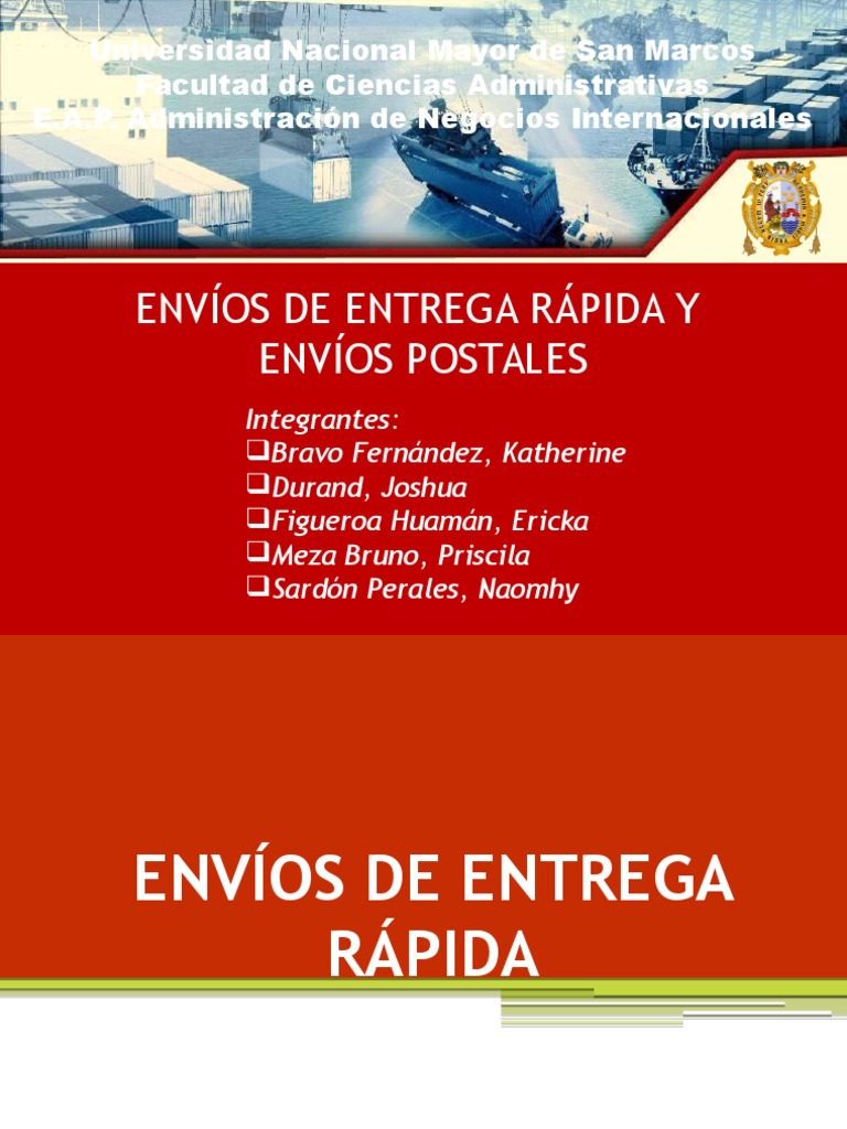Envios de Entrega Rapida y Envios Postales PDF | PDF | aduana | Correo