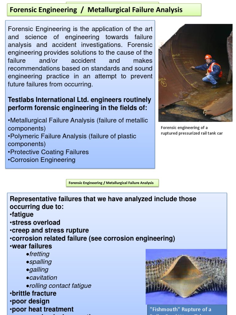 4 Forensic Engineering - Metallurgical Failure Analysis | PDF | Failure ...
