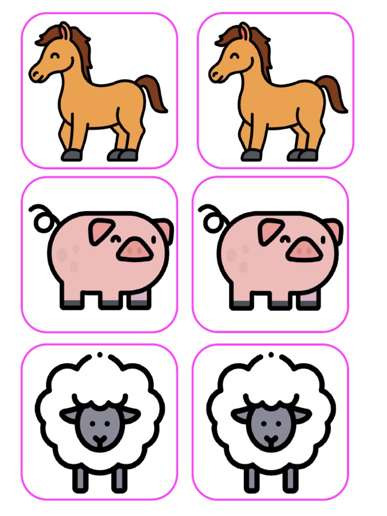 Copia de Memorice Animales de La Granja | PDF