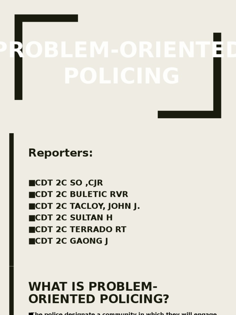 Problem-Oriented Policing 2 | PDF | Police | Public Sphere