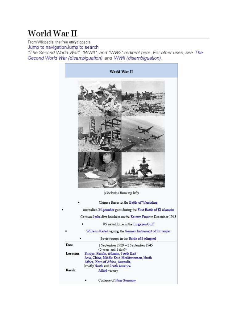 World War Ii: Jump To Navigationjump To Search | PDF | World War II ...
