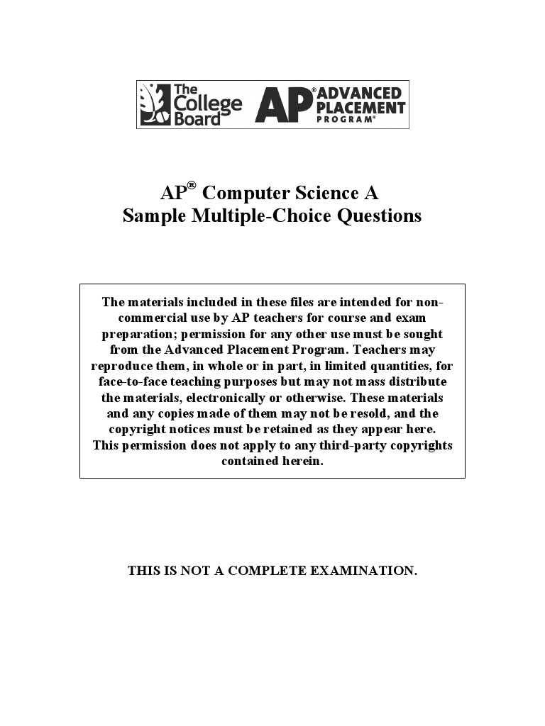 Mcq On Computer Science Pdf Parameter Computer Programming Subroutine