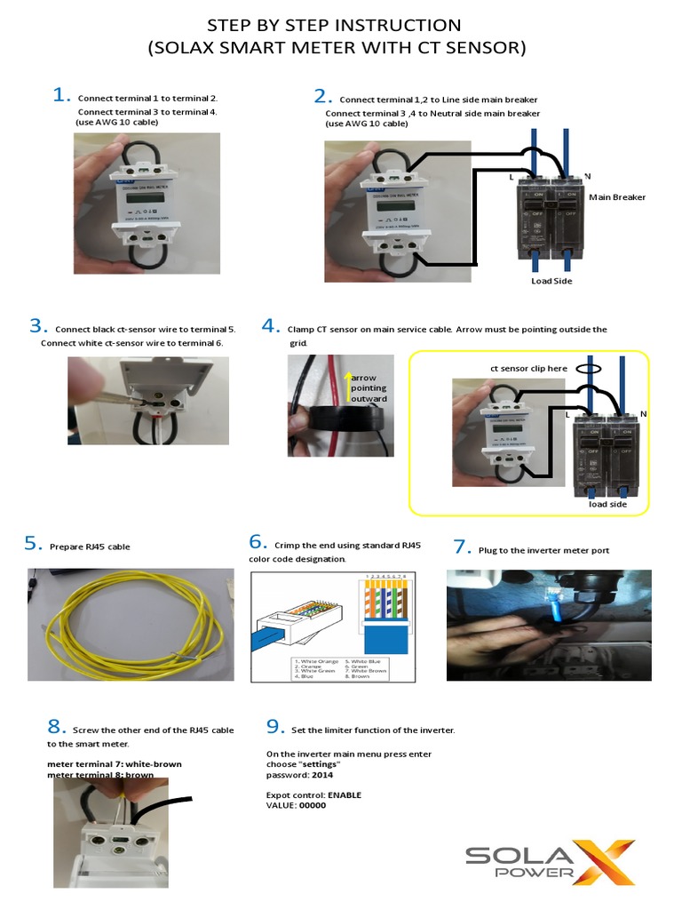 Step by Step Instruction (Solax Smart Meter With CT Sensor) : Meter ...