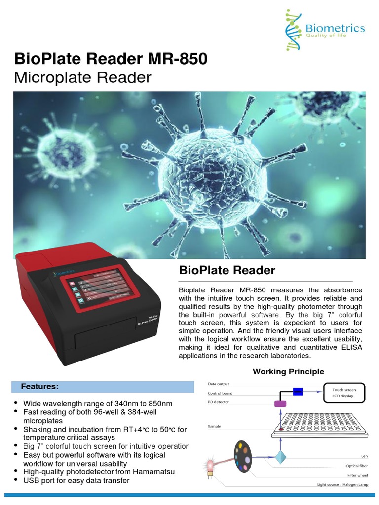 Brochure BioPlate Reader Rev - 2019.05 | PDF | Equipment | Computing ...