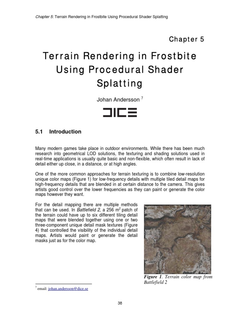 Terrain Rendering In Frostbite Using Procedural Shader Splatting Pdf Shader Texture Mapping 4713