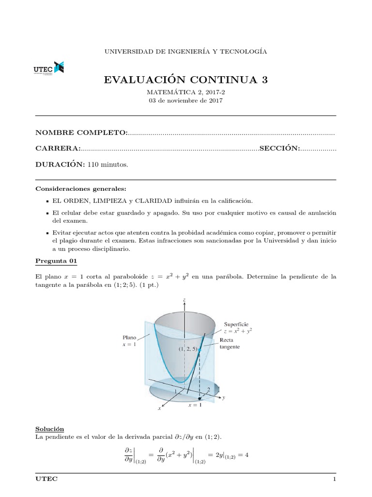 Solucionario EC3 PDF | PDF | Derivado | Prueba (evaluación)