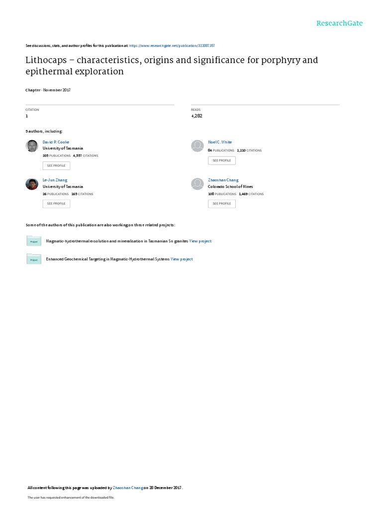 2017 Abstract Extended Sga Cooke Et Al 2017 Sga | PDF | Geology | Earth ...