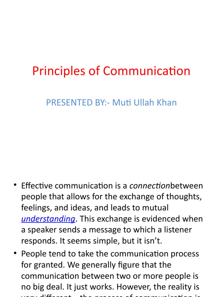 Principles of Communication | PDF | Nonverbal Communication | Body Language