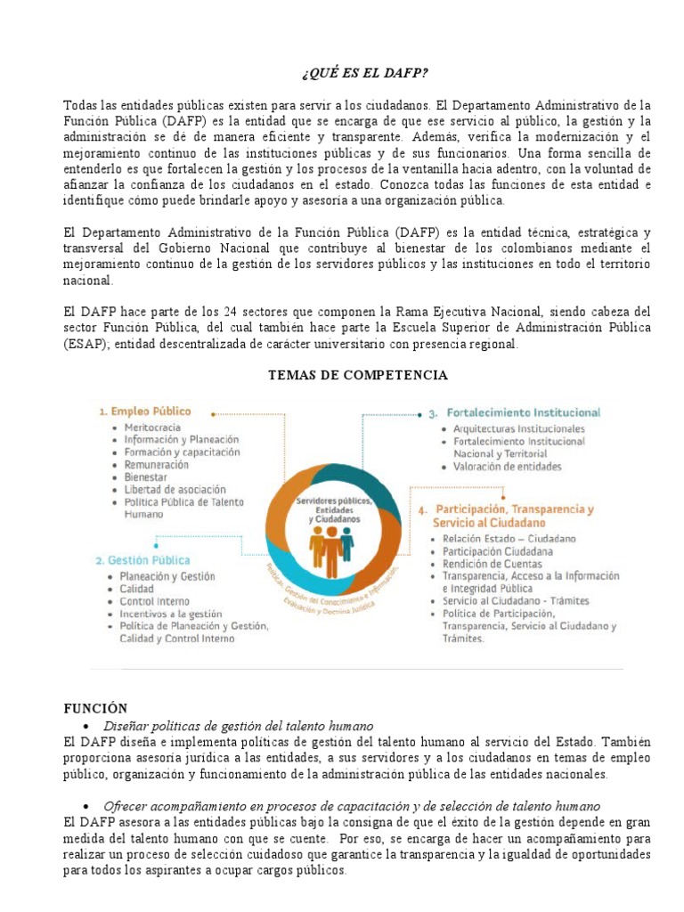 Qué Es El Dafp | PDF | Administración Pública | Sistema de informacion