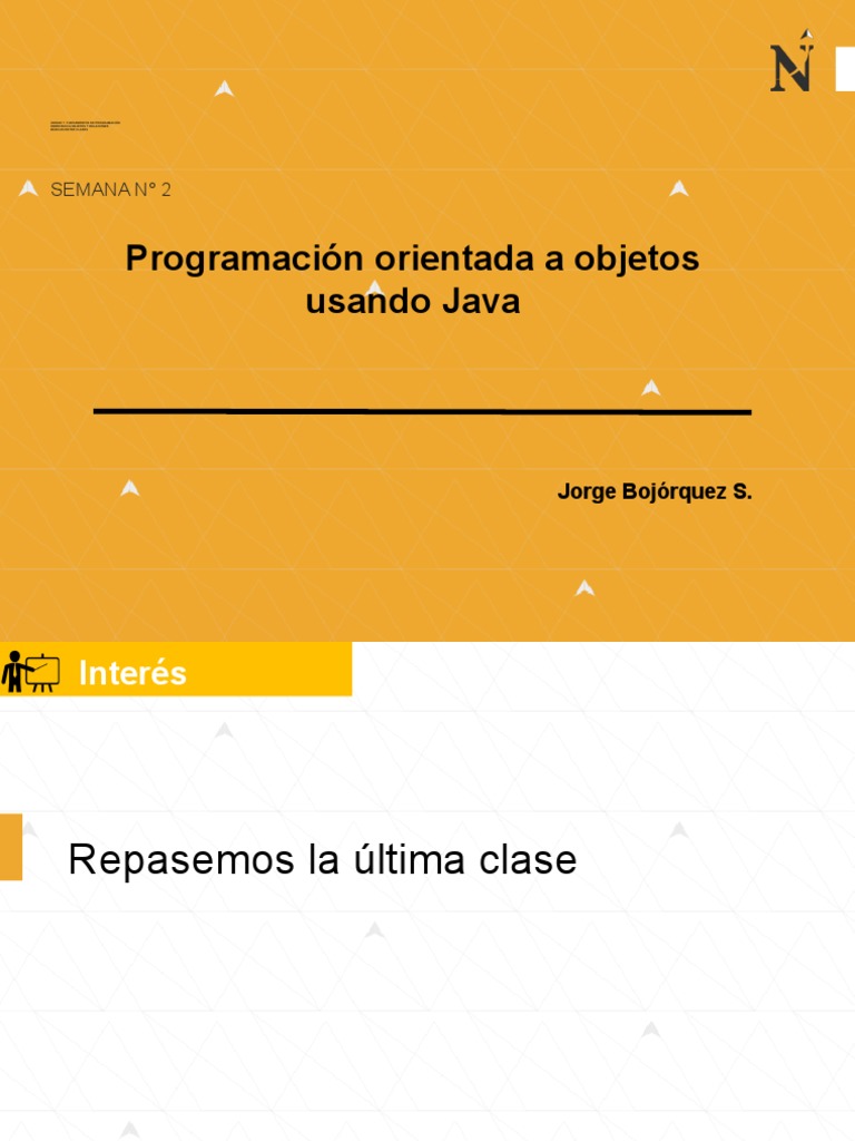 S2 TEPROO Programación Orientada A Objetos | PDF | Objeto (informática) | Constructor ...