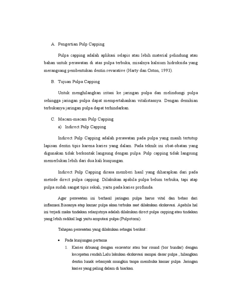 Identifikasi Bahan Pulp Capping | PDF