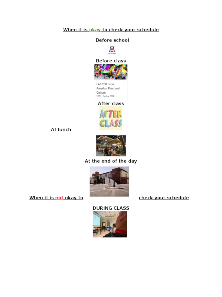 When It Is Okay To Check Your Schedule | PDF