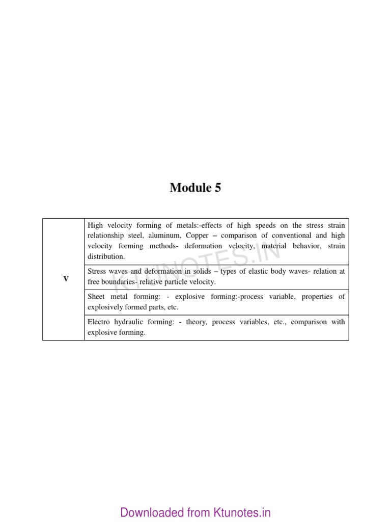 AMT Module 5-Ktunotes - in | PDF | Deformation (Engineering ...