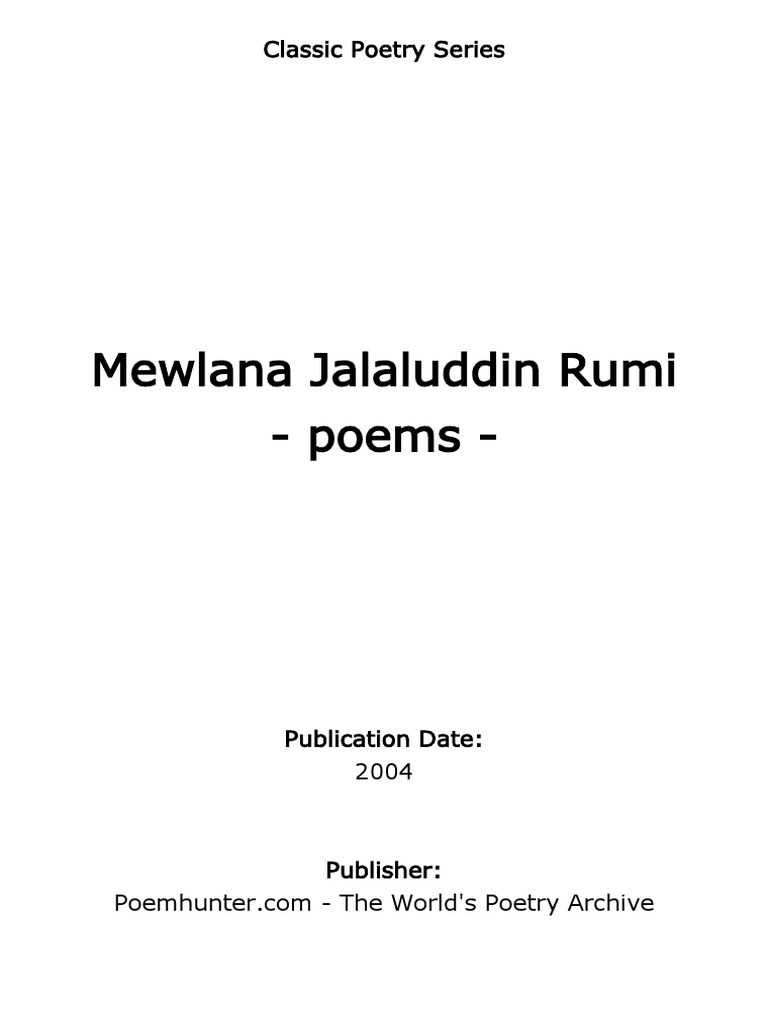 Mewlana Jalaluddin Rumi 2004 9 | PDF | Rumi | Religion And Belief