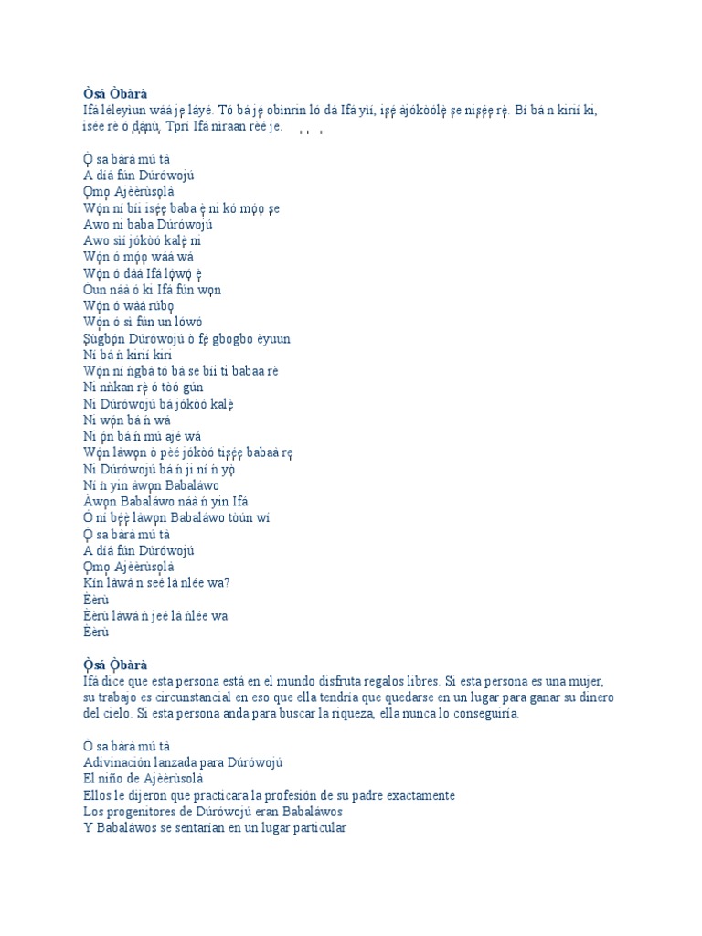 Òsá Òbàrà | PDF