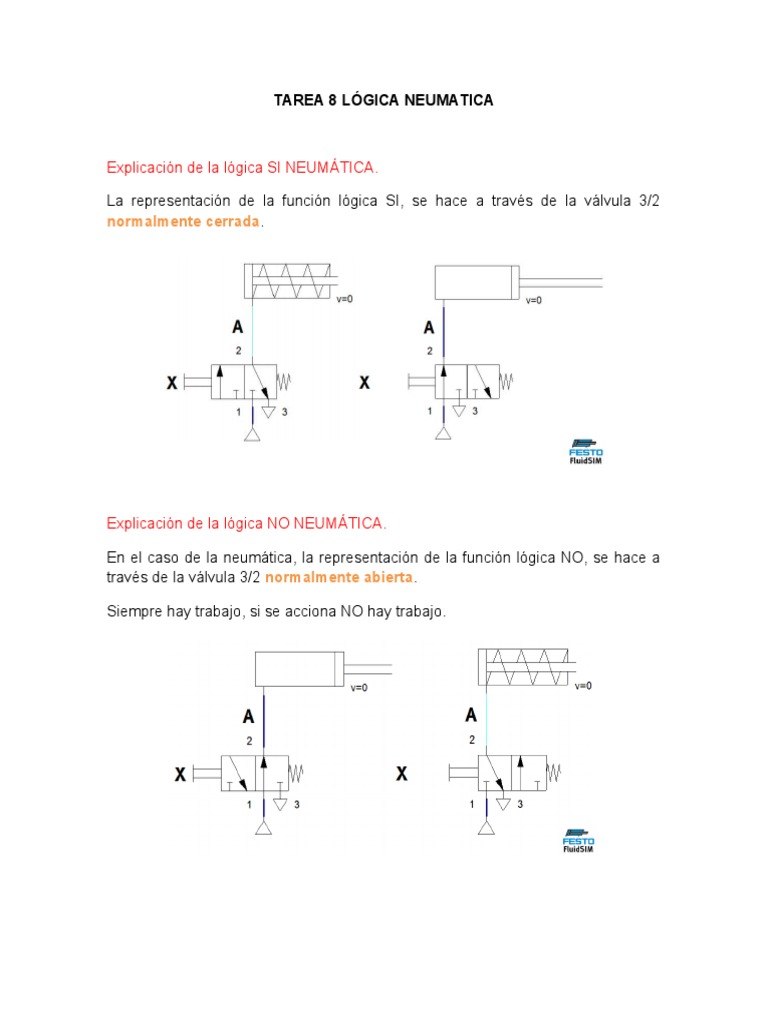 Tarea 8 Lógica Neumatica | PDF