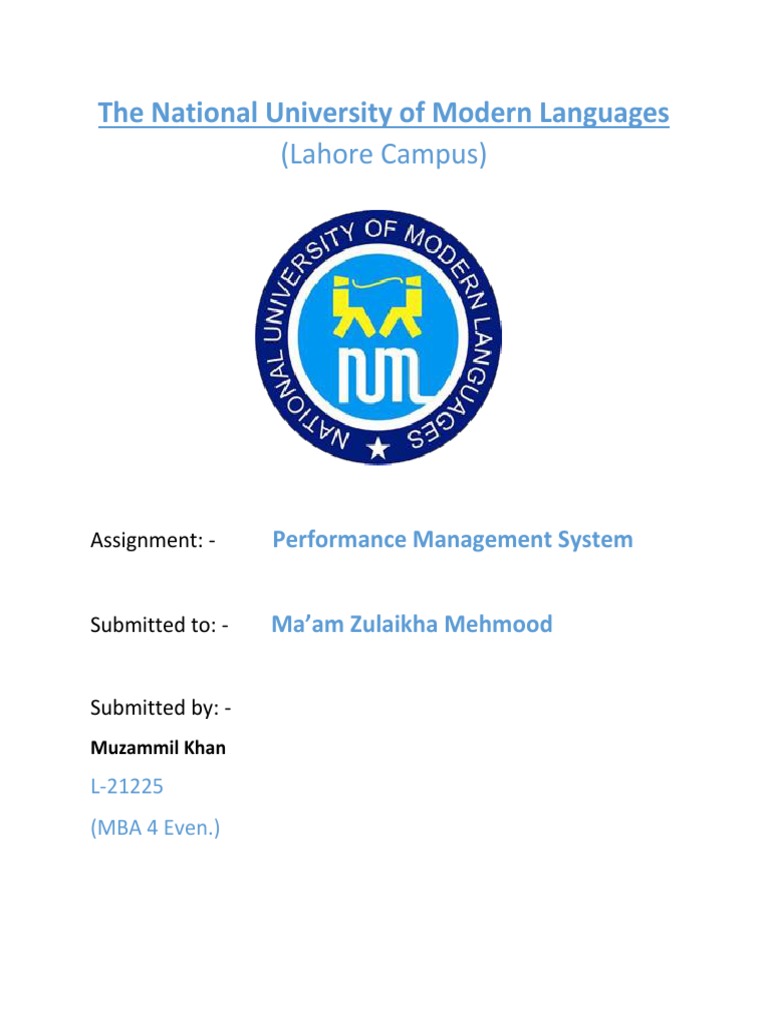 The National University of Modern Languages: (Lahore Campus) | PDF ...