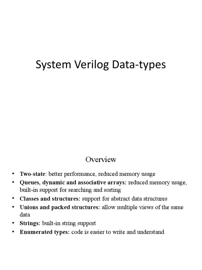 System Verilog Datatypes | PDF | Data Type | Queue (Abstract Data Type)