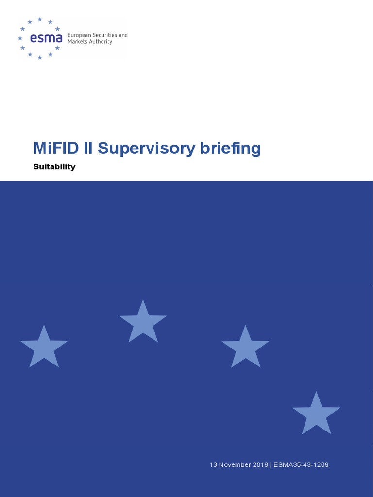 Mifid Ii Supervisory Briefing: Suitability | PDF | Investment ...
