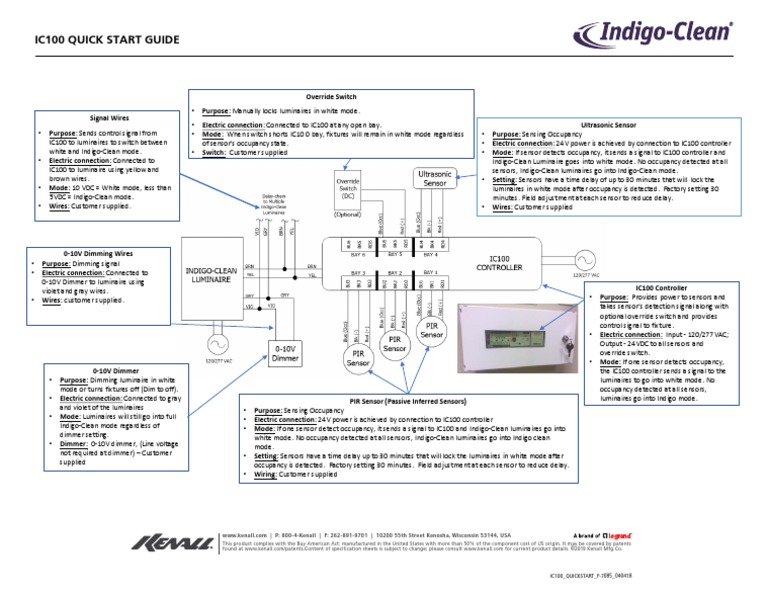 Ic100 Quick Start Guide: Override Switch Signal Wires | PDF ...