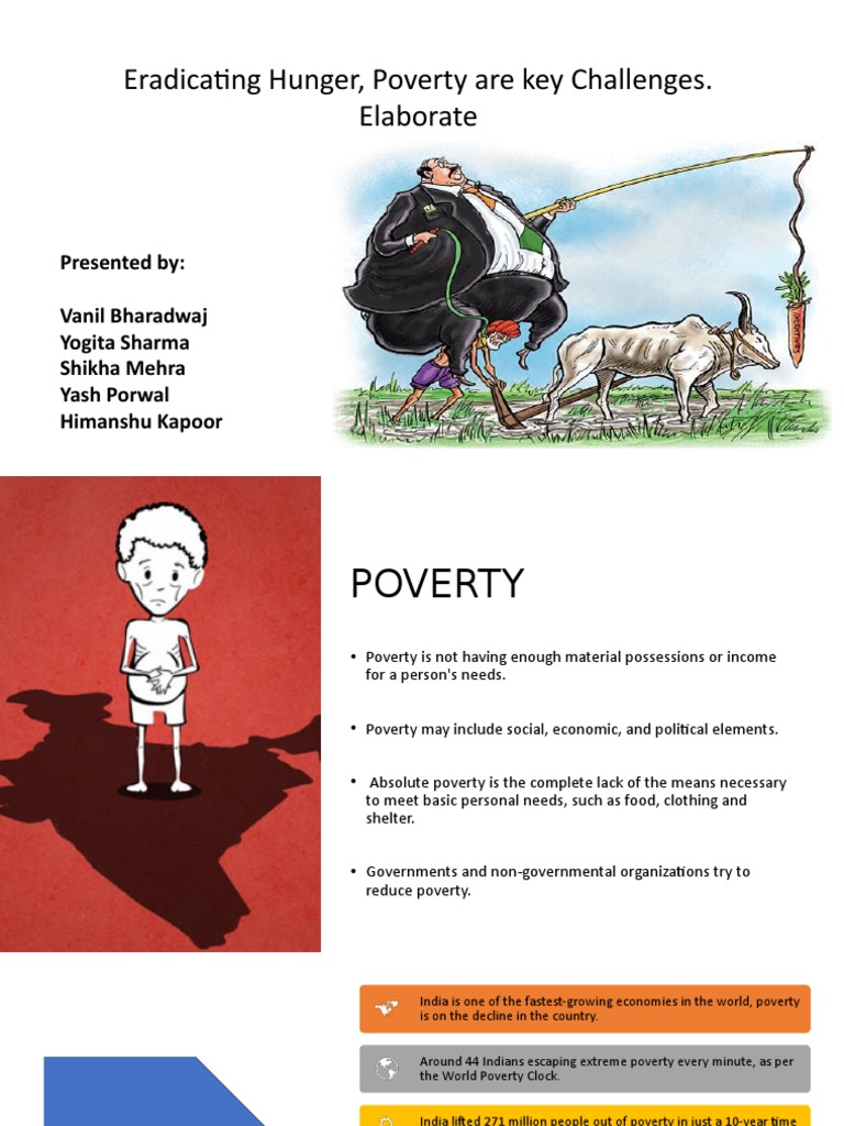 Eradicating Hunger, Poverty Are Key Challenges. Elaborate | PDF ...