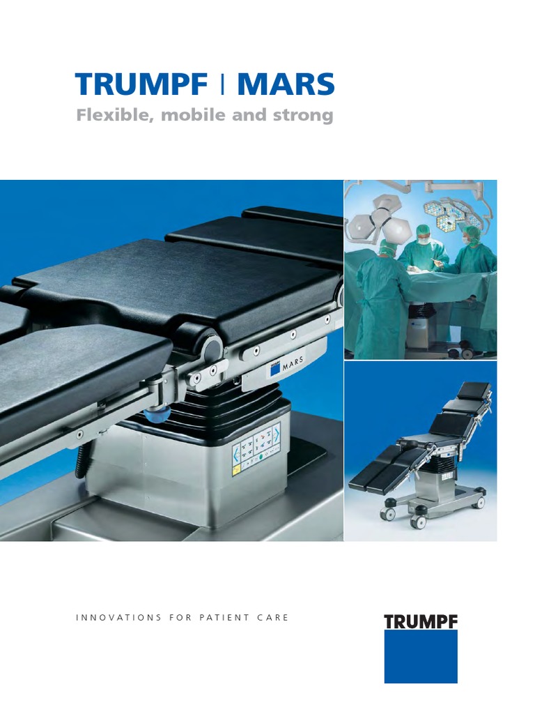 TRUMPF MARS: Versatile Operating Table | PDF | Switch | Modularity