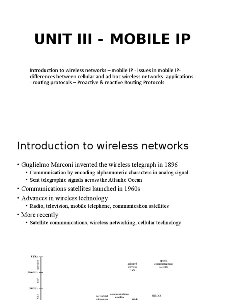 Unit Iii - Mobile Ip | PDF | Routing | Internet Protocols