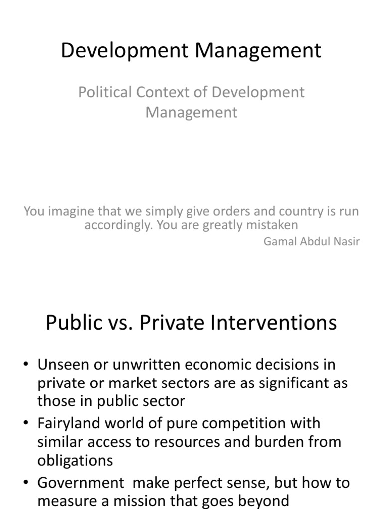 Political Dynamics in Development Management | PDF | Bureaucracy ...