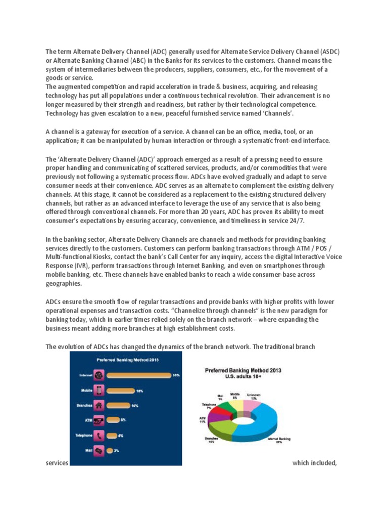 The Term Alternate Delivery Channel | PDF | Online Banking | Banks ...