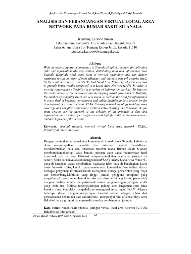 Vlan Untuk Efisiensi Rs Sitanala Pdf