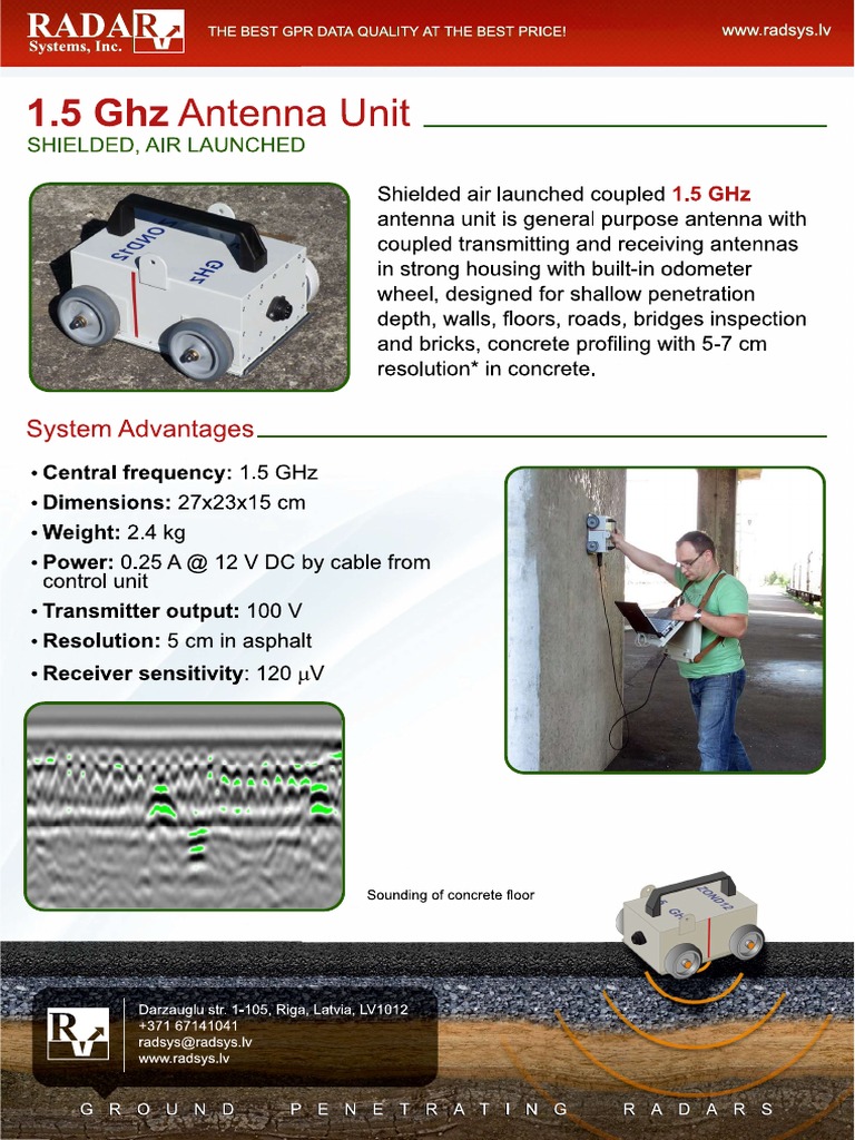 GPR Zond-12e 1.5GHz Antenna Datasheet | PDF