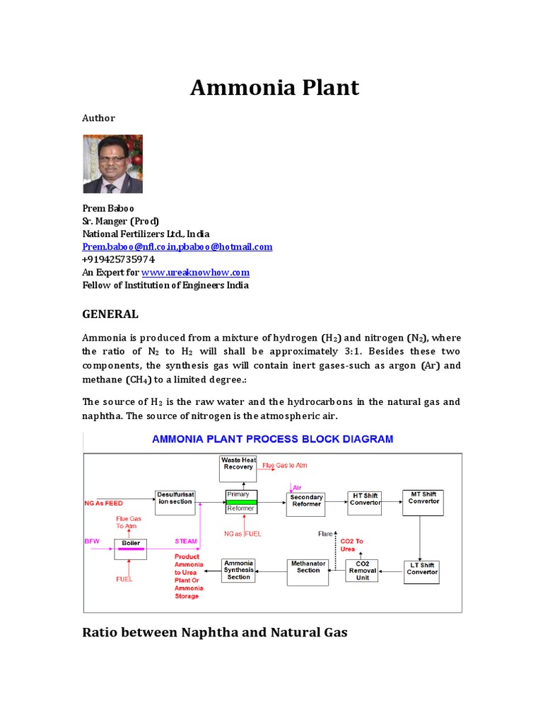 Ammonia Production Process Overview: Feedstocks, Units, and ...