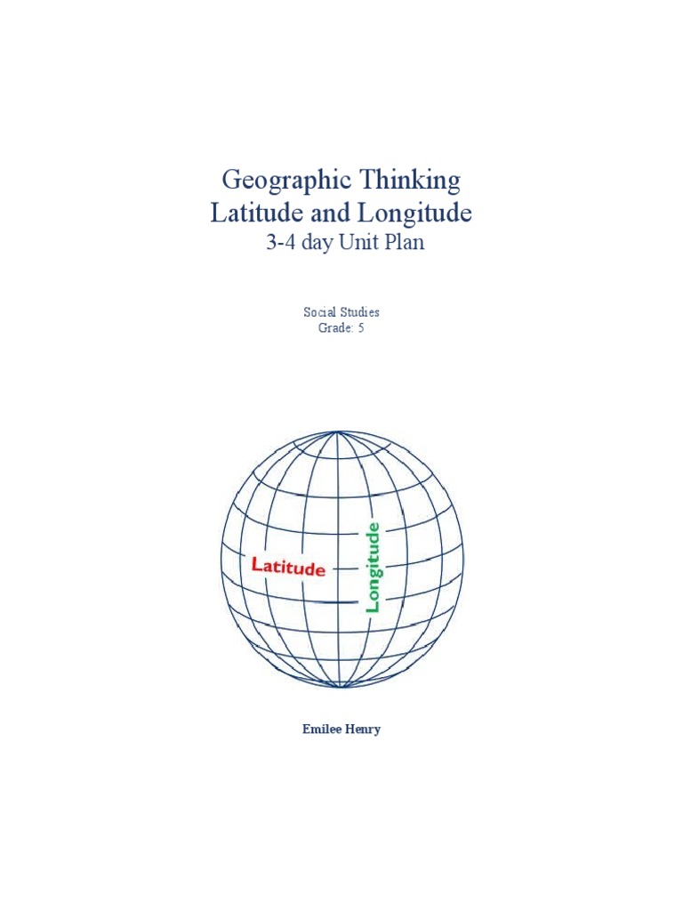 Latitude and Longitude Unit Plan | PDF | Longitude | Latitude