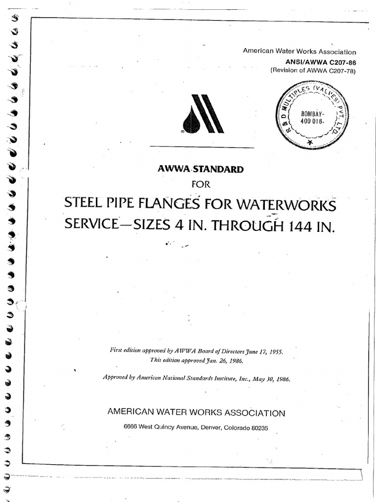 Ansi Awwa C207-86 | PDF