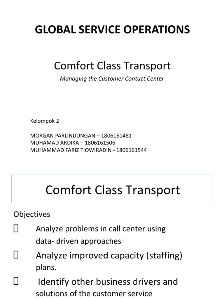 Analyzing Comfort Class Transport Issues | PDF | Economies | Business