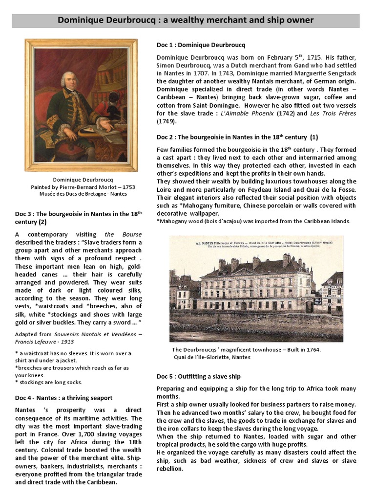 A Wealthy Merchant and Ship Owner in TH 18th Century | PDF | Clothing