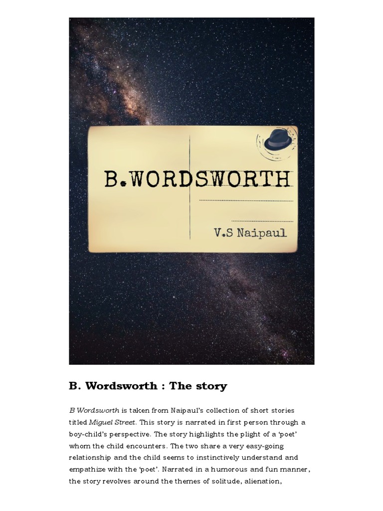 B.Wordsworth by V.S Naipaul - Litbug | PDF | William Wordsworth | Poetry